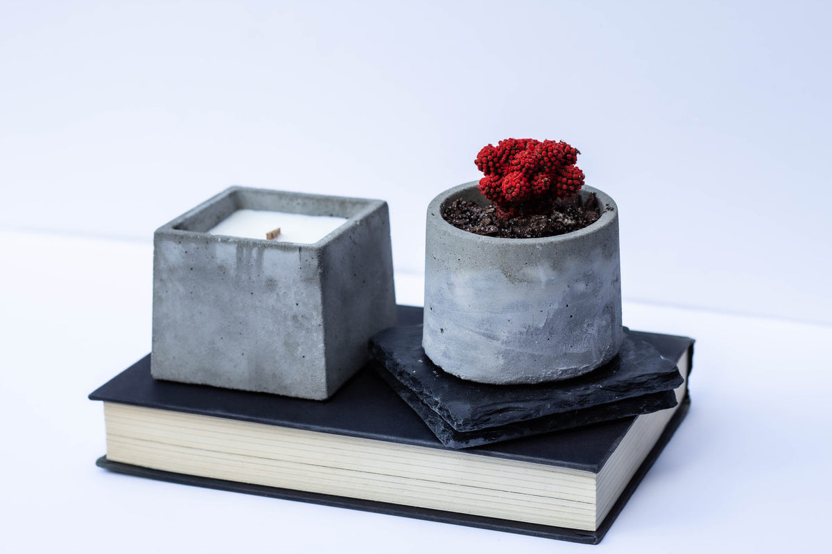 Round Cement Candle – Sáng Candle Co.